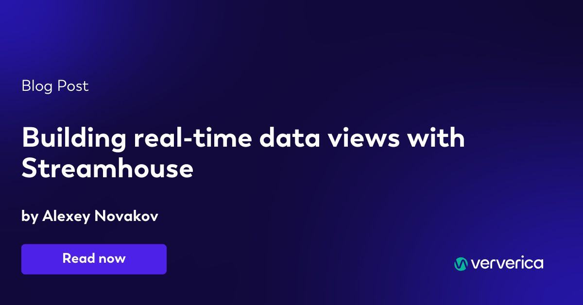 Building real-time data views with Streamhouse